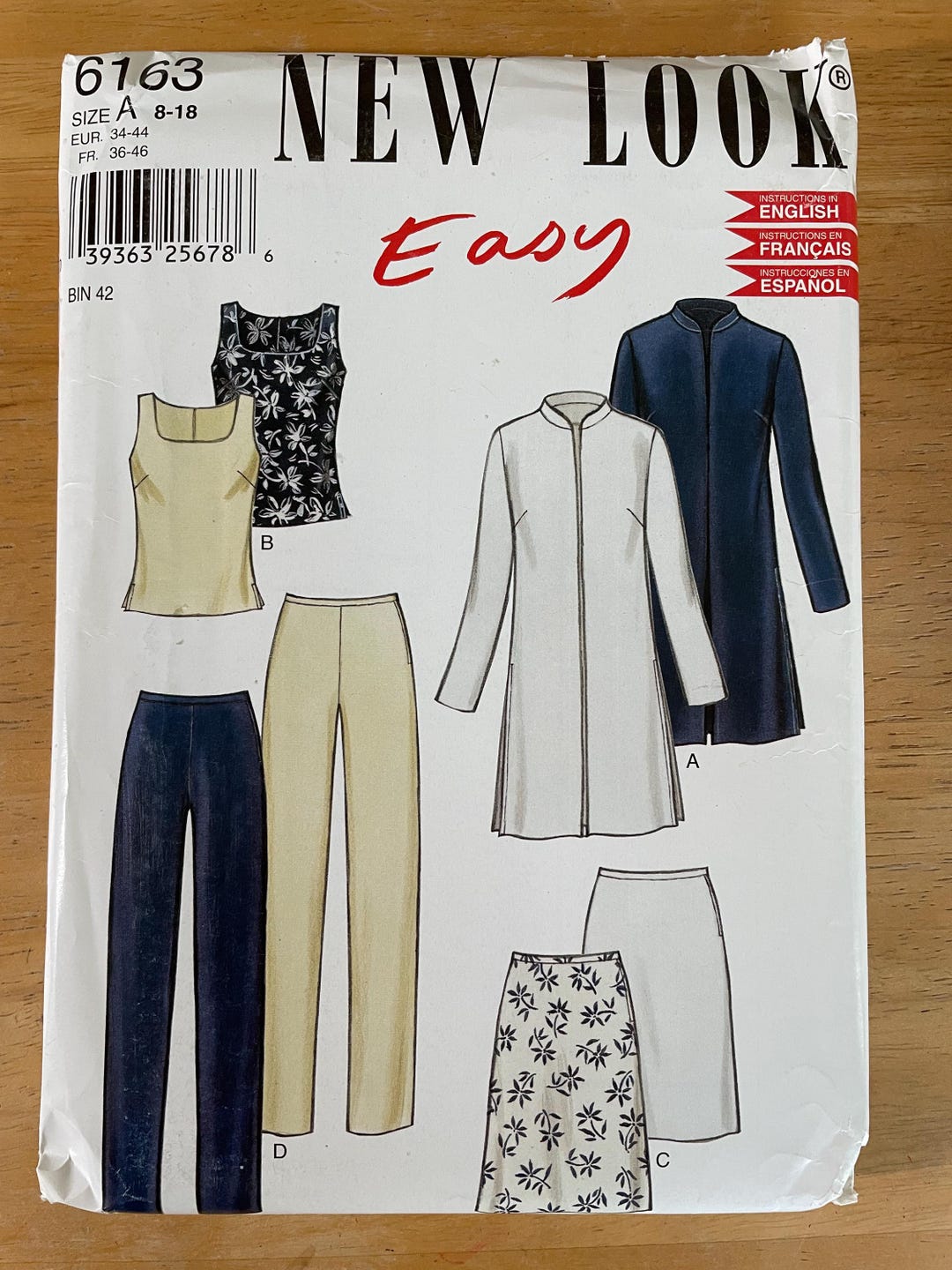 New Look 6163 Pattern UNCUT Easy Asian Fusion Square Neck Sleeveless ...