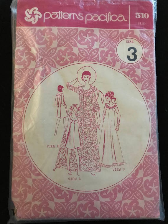 Patterns Pacifica 310 Pattern CUT Complete Banded Collar Muu - Etsy