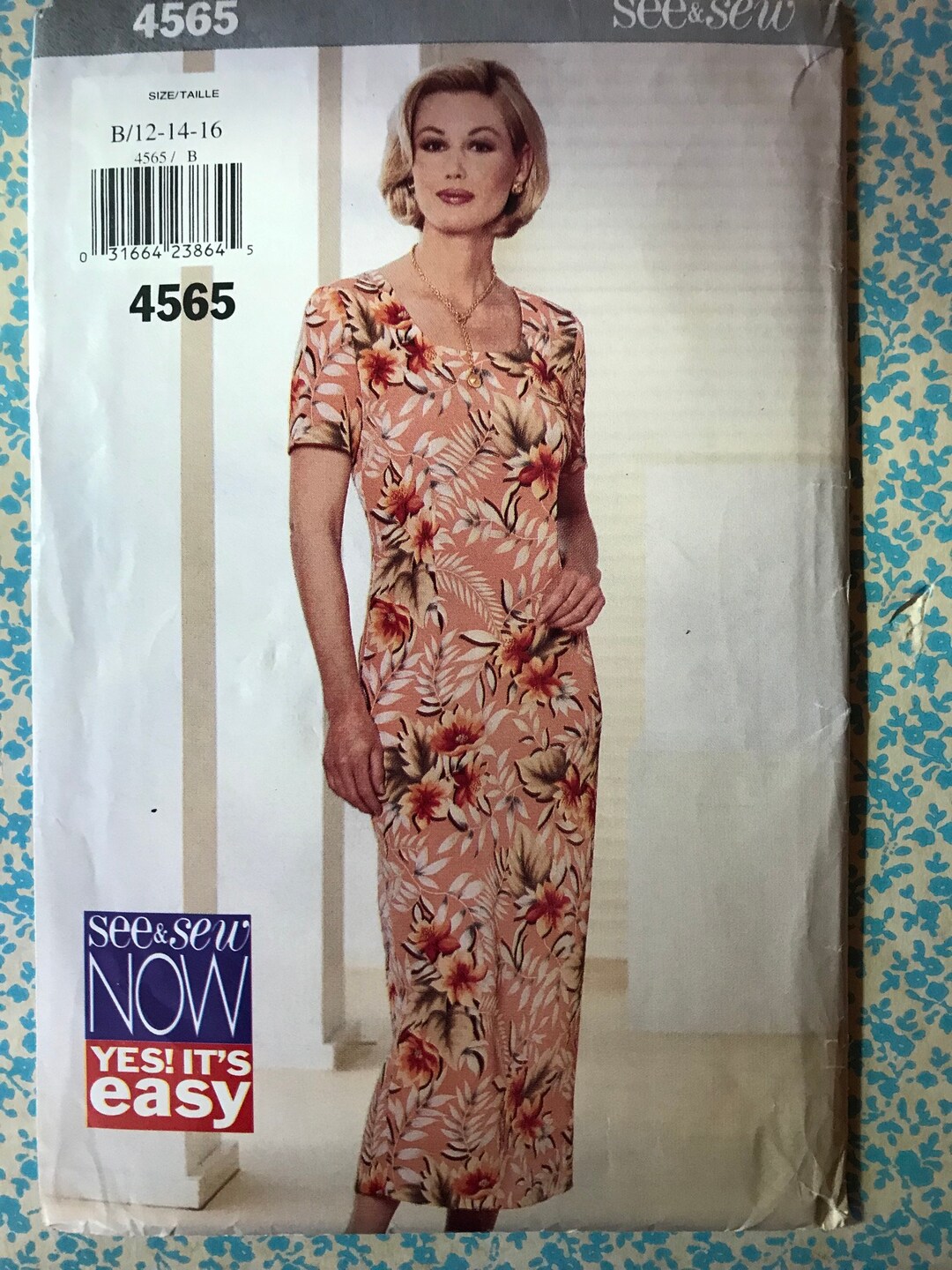 See & Sew 4565 Pattern UNCUT 1990s Vintage Easy Scoop Neck Semi Fitted ...