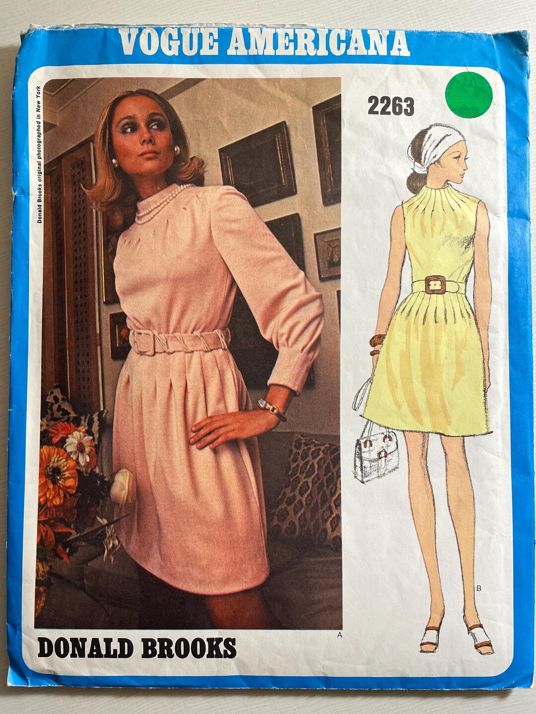 Vogue 2263 Pattern UNCUT 1960s 1970s Donald Brooks Americana Funnel ...
