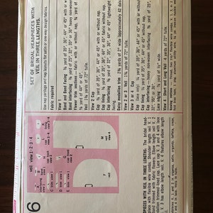 Simplicity 9826 Pattern CUT Complete 1970s Vintage Bridal Headpieces ...