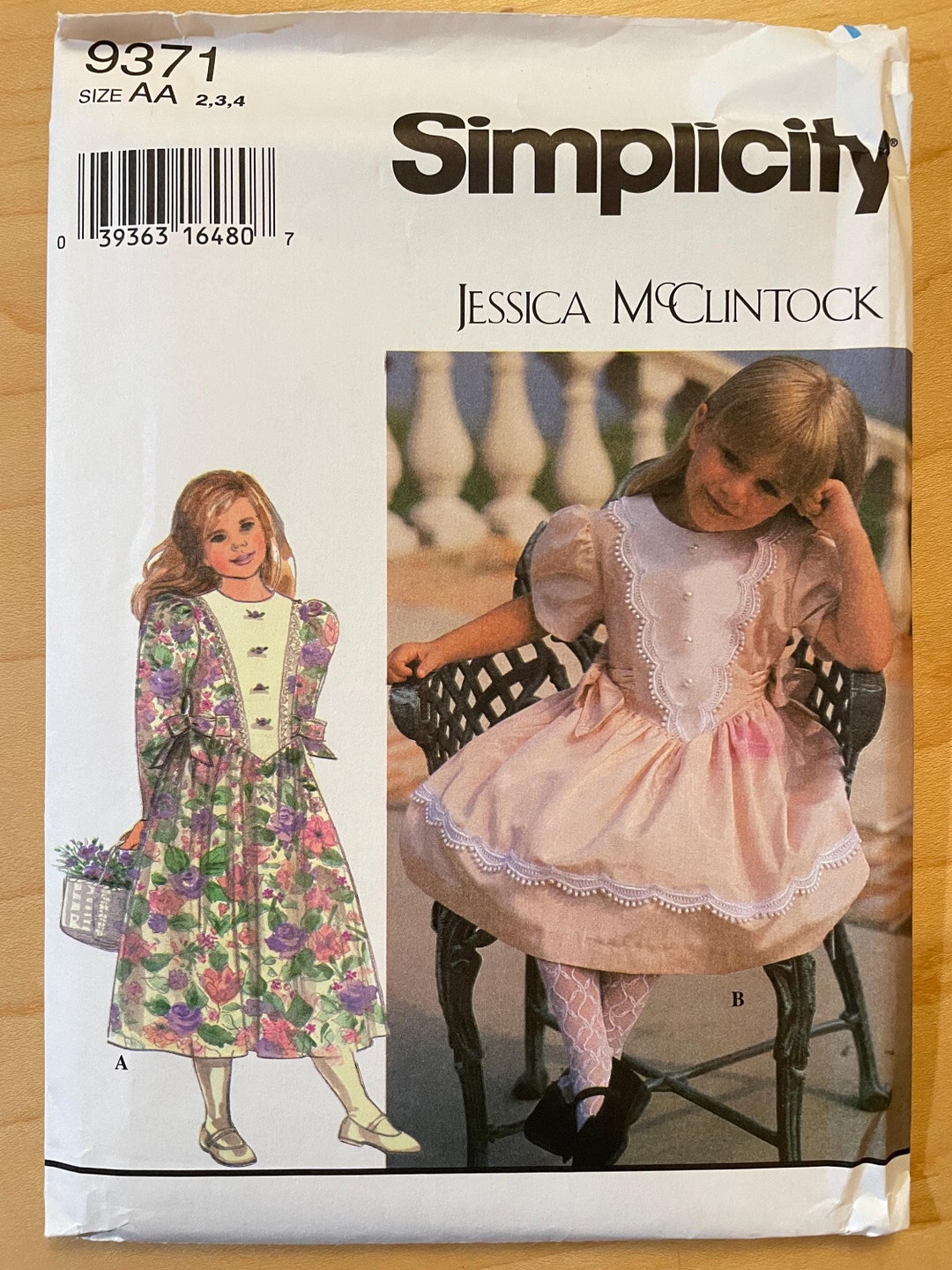 Simplicity 9371 Pattern UNCUT 1990s Vintage Jessica Mcclintock Girl's ...