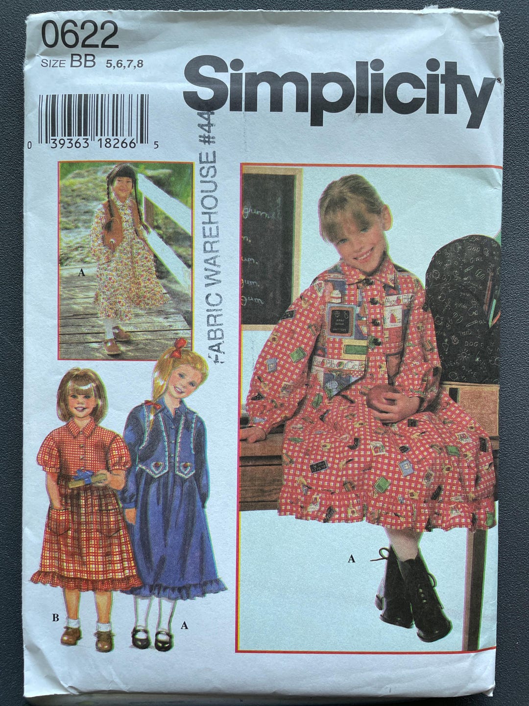 Simplicity 0622 9699 Pattern UNCUT 1990s Vintage Girls Midi Length ...