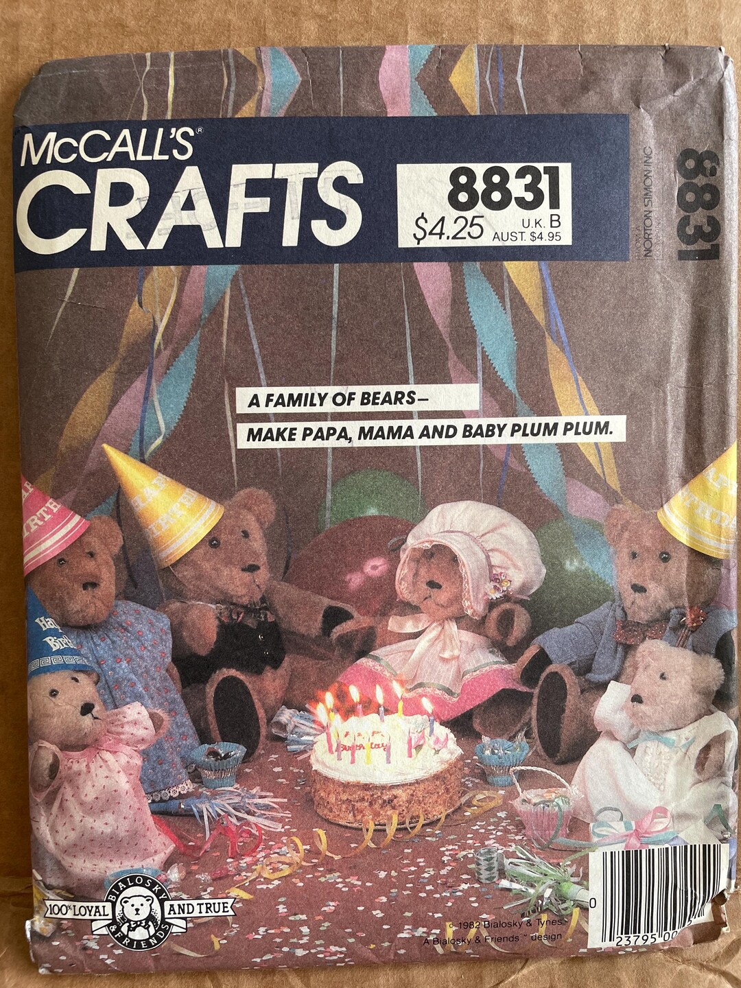 Mccalls 8831 Pattern UNCUT Vintage 1980s Crafts 100% Loyal and True ...