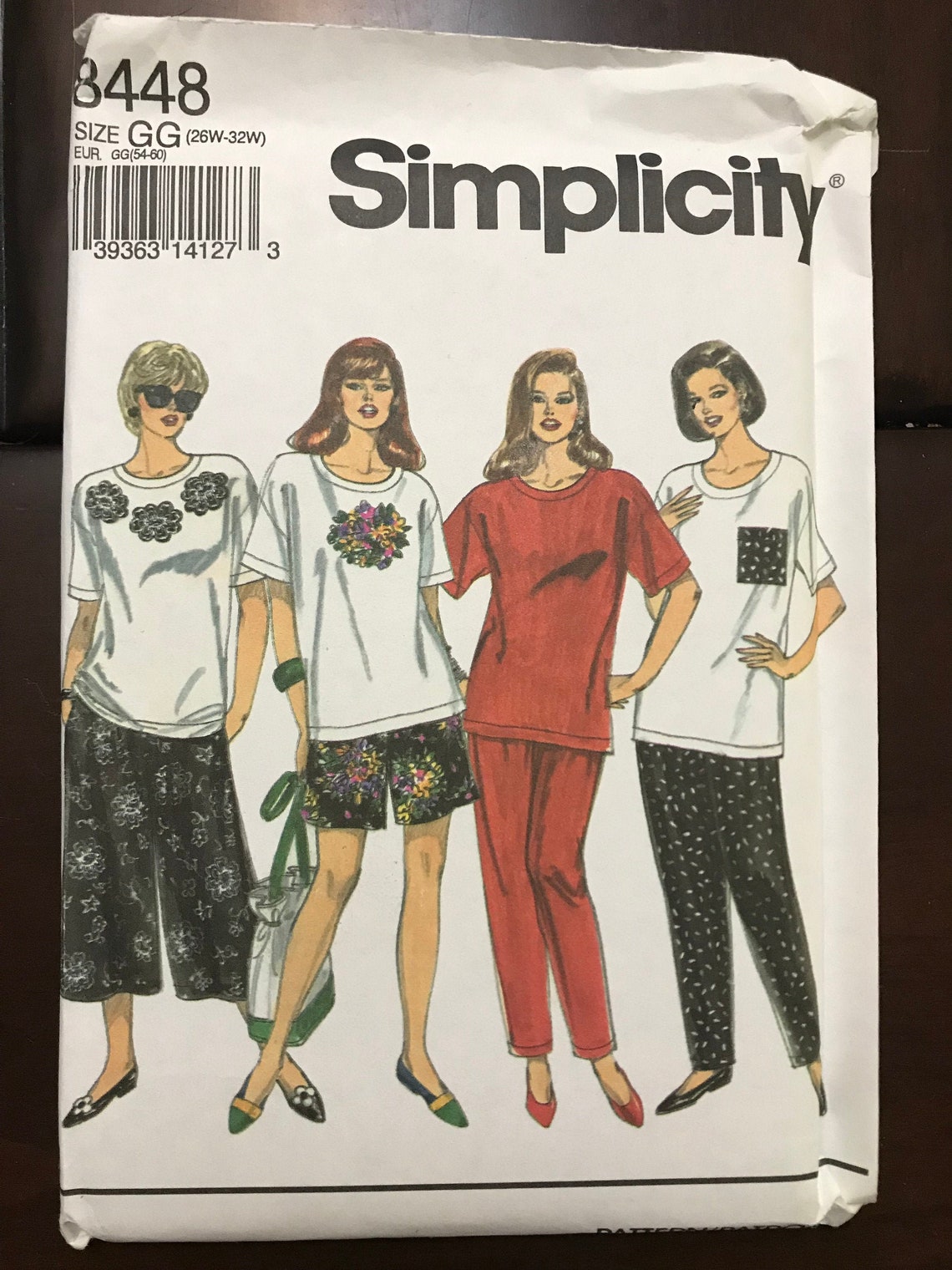 Simplicity 8448 Pattern Pull on Split Skirt Walking Shorts | Etsy