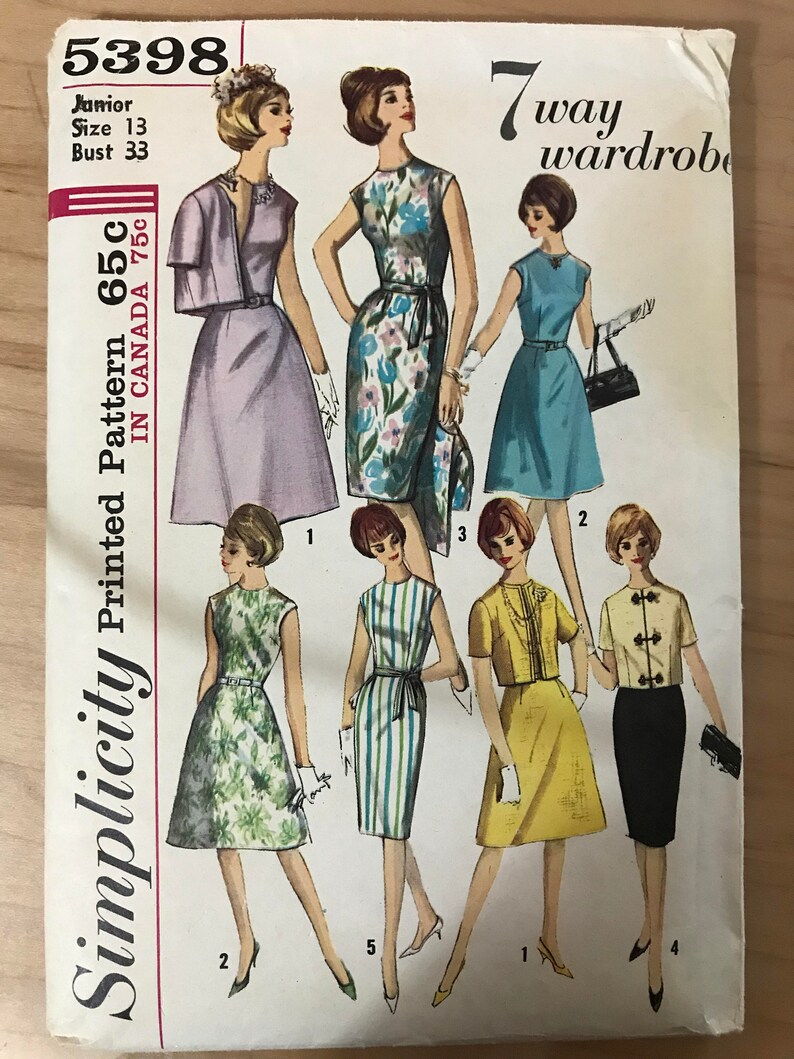Simplicity 5398 Pattern UNCUT 1960s Seven Way Wardrobe - Etsy