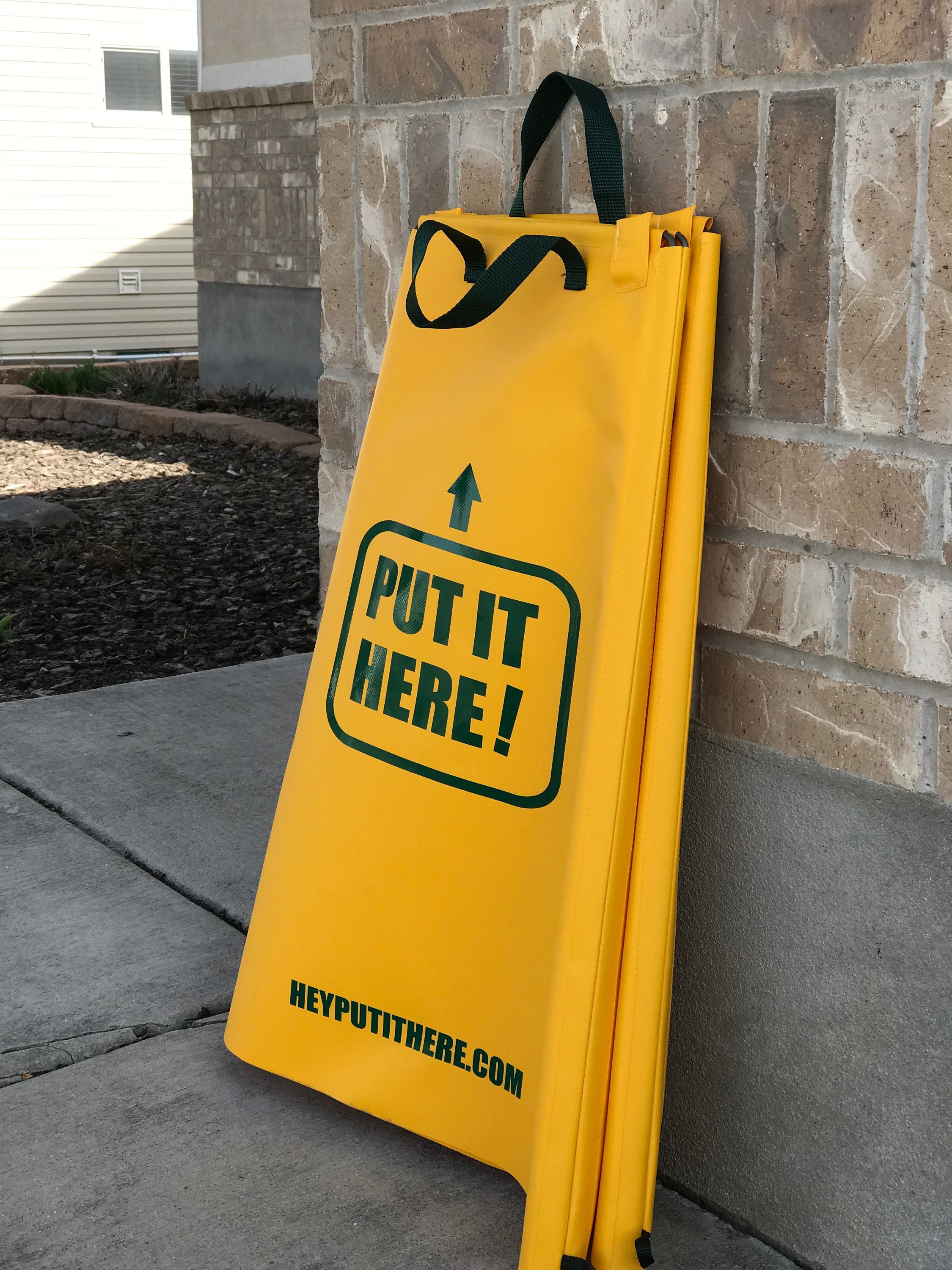 Put It Here is a Foldable Trash Bag Holder for Yard Work - Etsy