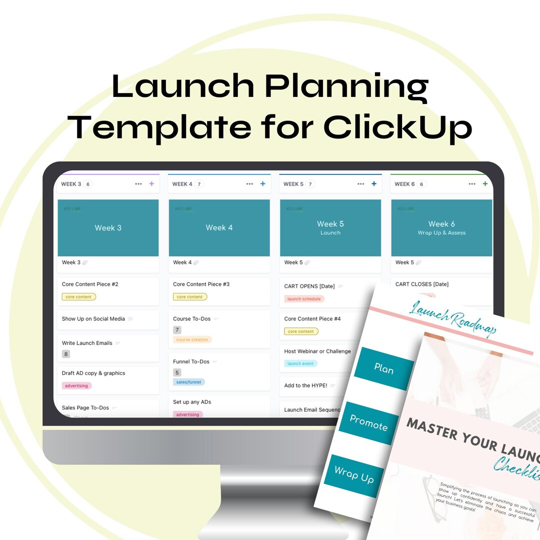 Clickup Launch Planning Template: Course Creation, Product Launch ...