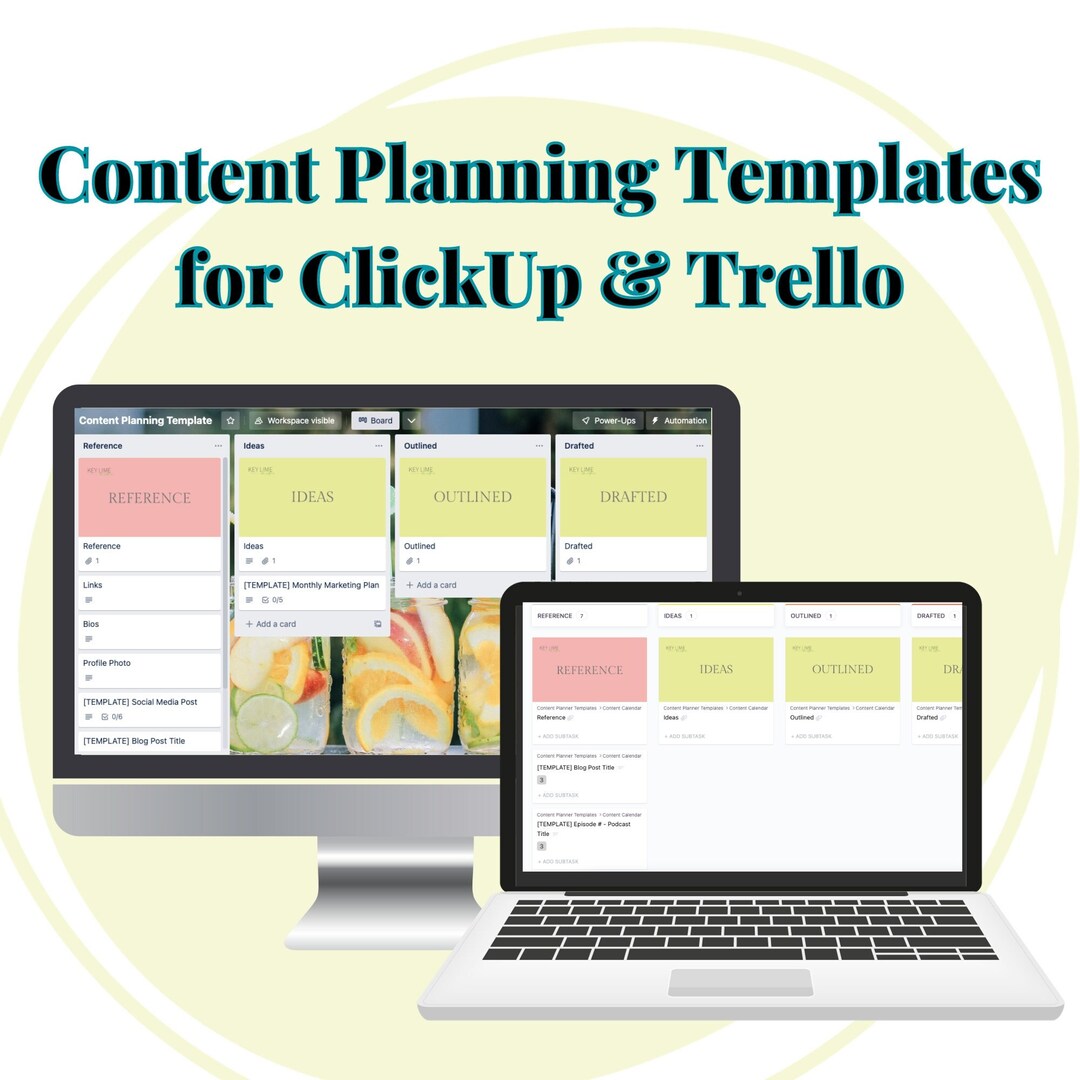 Content Planning Templates for Trello and Clickup | Social Media ...