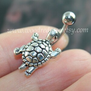 Turtle Belly Button Rings, Turtle Belly Rings, Turtle Button Jewelry ...