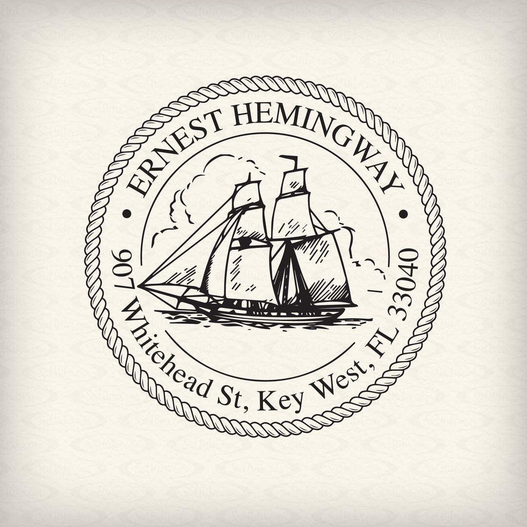 Custom Self-inking Address Stamp, Sailboat, Maritime Theme marine-2 - Etsy