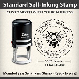 Custom Self-inking Address Stamp buzzing Bee - Etsy