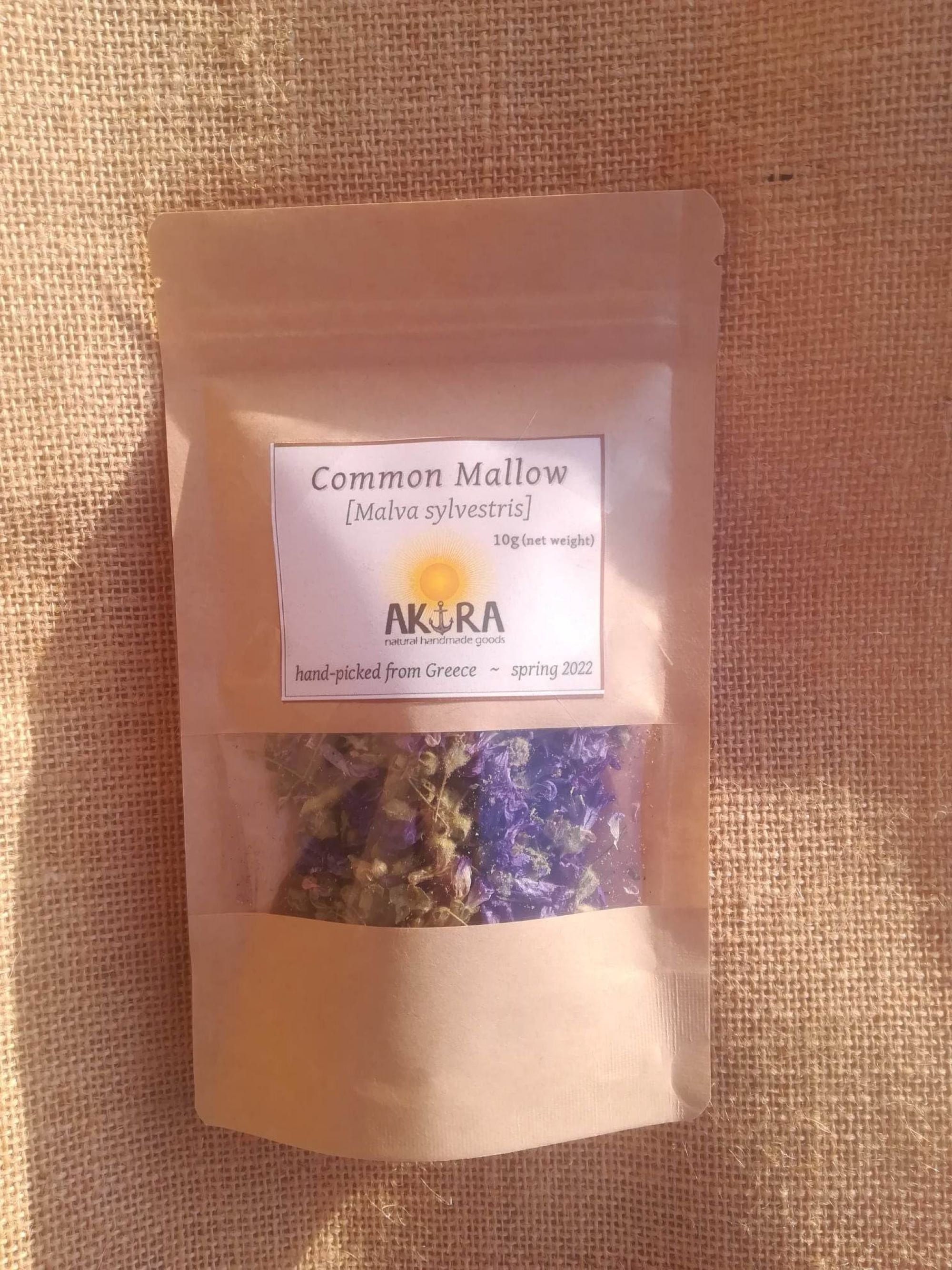 Common Mallow Malva Sylvestris Dried Flowers Native Wild-crafted Herbs ...