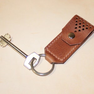 Minimalist Leather Keychain Toothpicks Holder Leather | Etsy