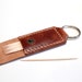 Minimalist Leather Keychain Toothpicks Holder, Handmade Leather Case ...