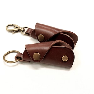 EDC Leather Key Holder, Natural Leather Key Organizer, Leather Key Ring ...