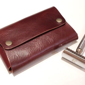 Handmade Leather Shaving Kit Holder, Personalized Grooming Gift for Men ...