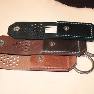 Minimalist Leather Keychain Toothpicks Holder Leather | Etsy