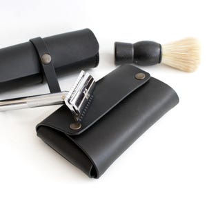 Handmade Leather Shaving Kit Holder: Italian Full Grain Travel Case - Etsy