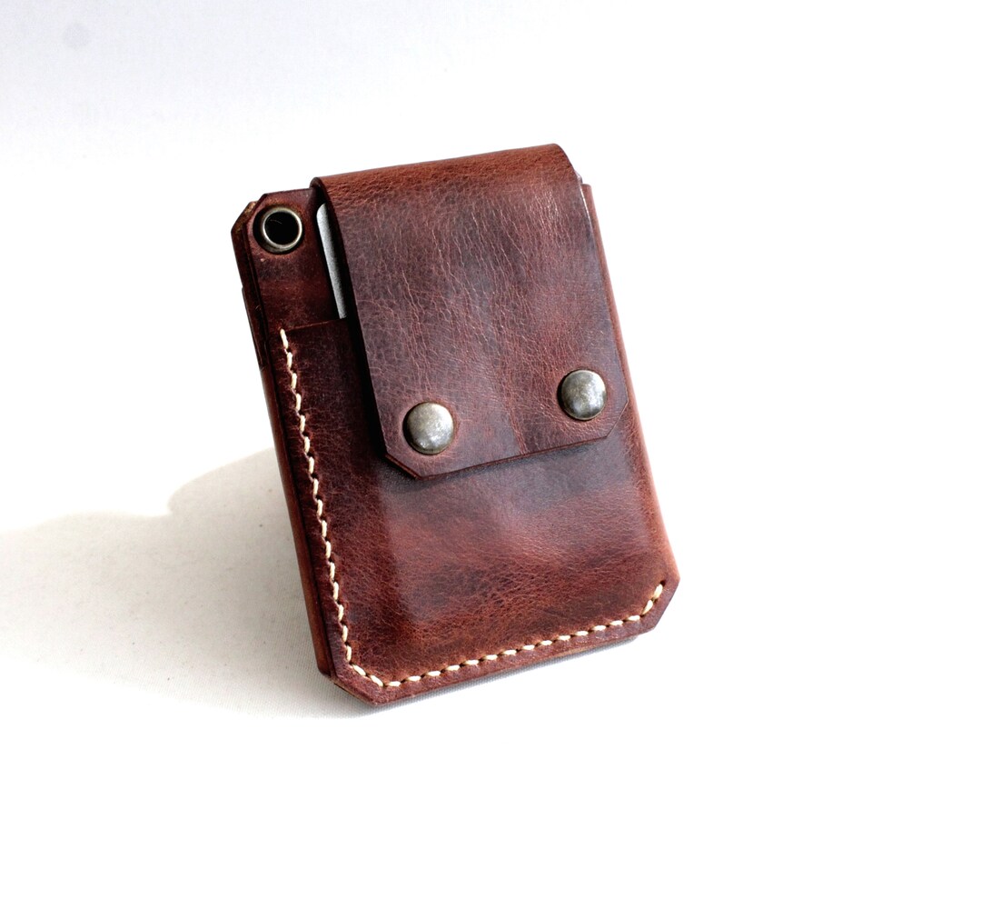Leather Wallet With Personalisation, Minimalist Handmade Leather Card ...