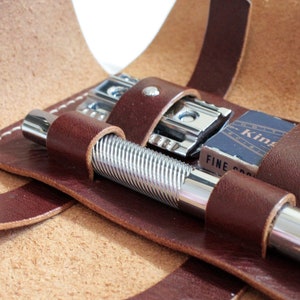 Handmade Leather Shaving Kit Holder Personalized Grooming - Etsy