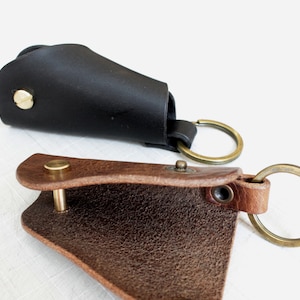 EDC Leather Key Holder, Natural Leather Key Organizer, Leather Key Ring ...