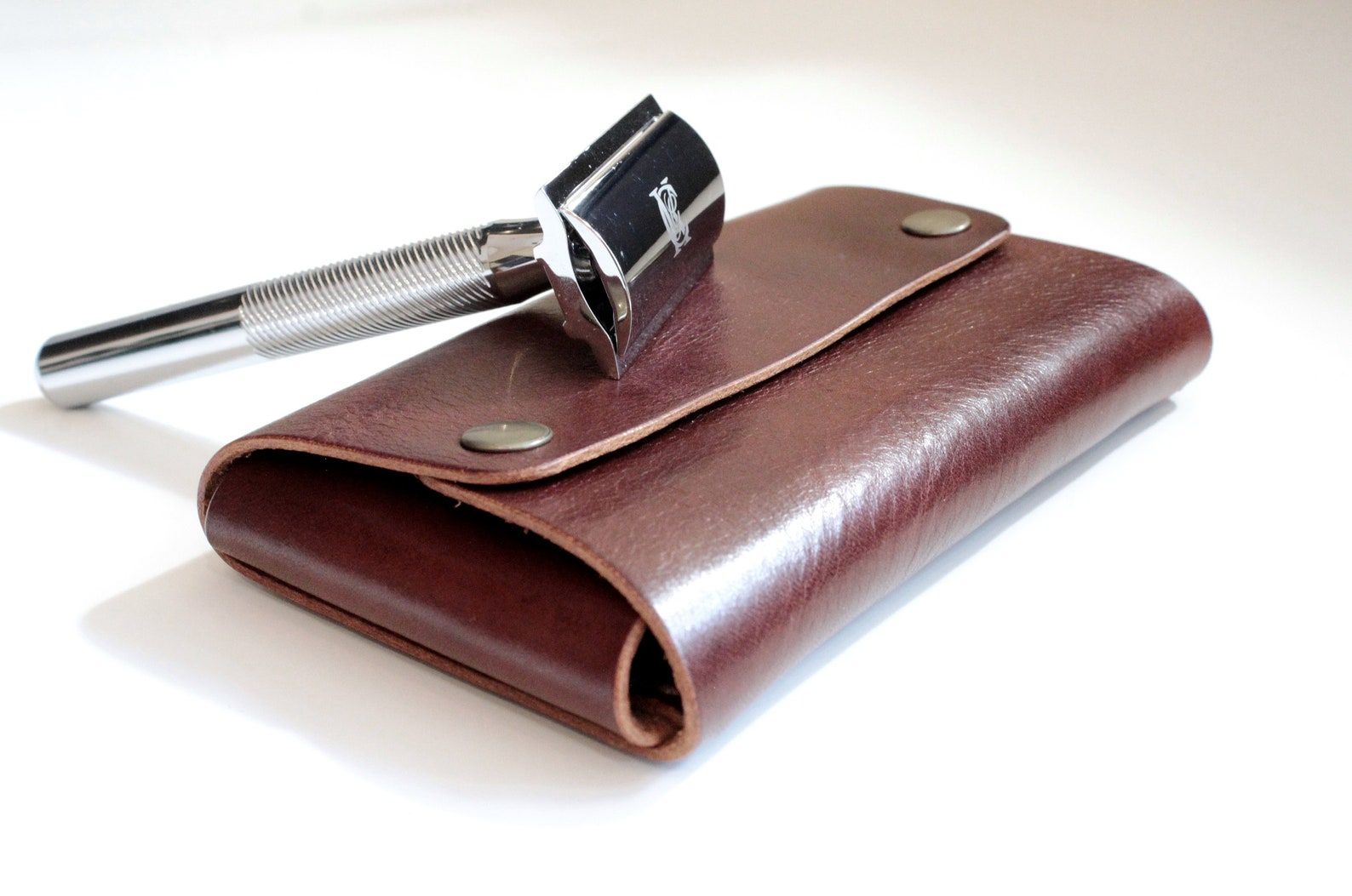 Handmade Leather Shaving Kit Holder, Grooming Gift for Men, Leather ...