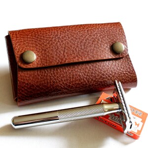 Handmade Leather Shaving Kit Holder, Personalized Grooming Gift for Men ...