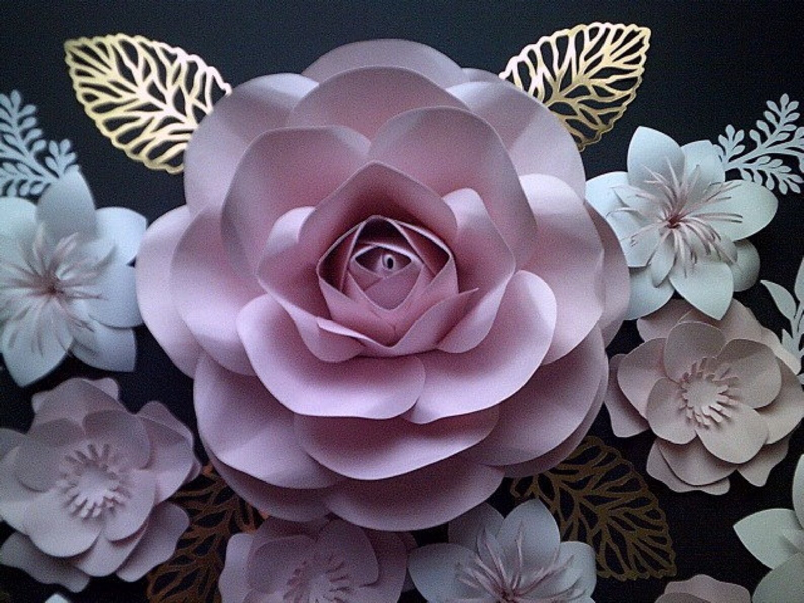 11pc Blush Pink Paper Rose Set/wall Decor/nursery/girls Room | Etsy