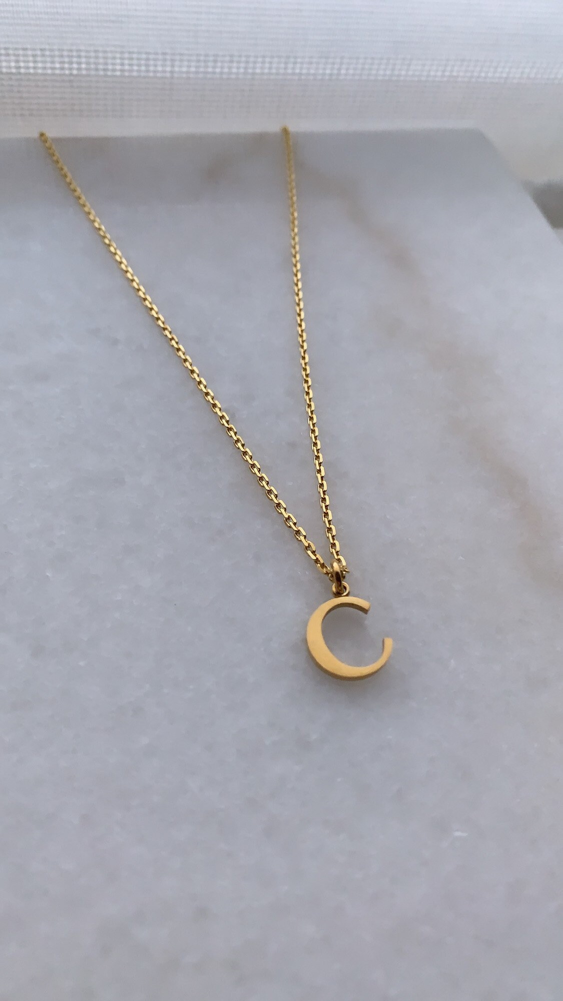 Letter chain gold silver letter chain initial necklace family | Etsy