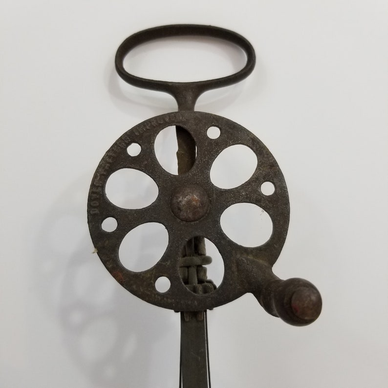 Antique Wood and Metal Beaters Egg Beater Dover Pattern Hand Operated ...