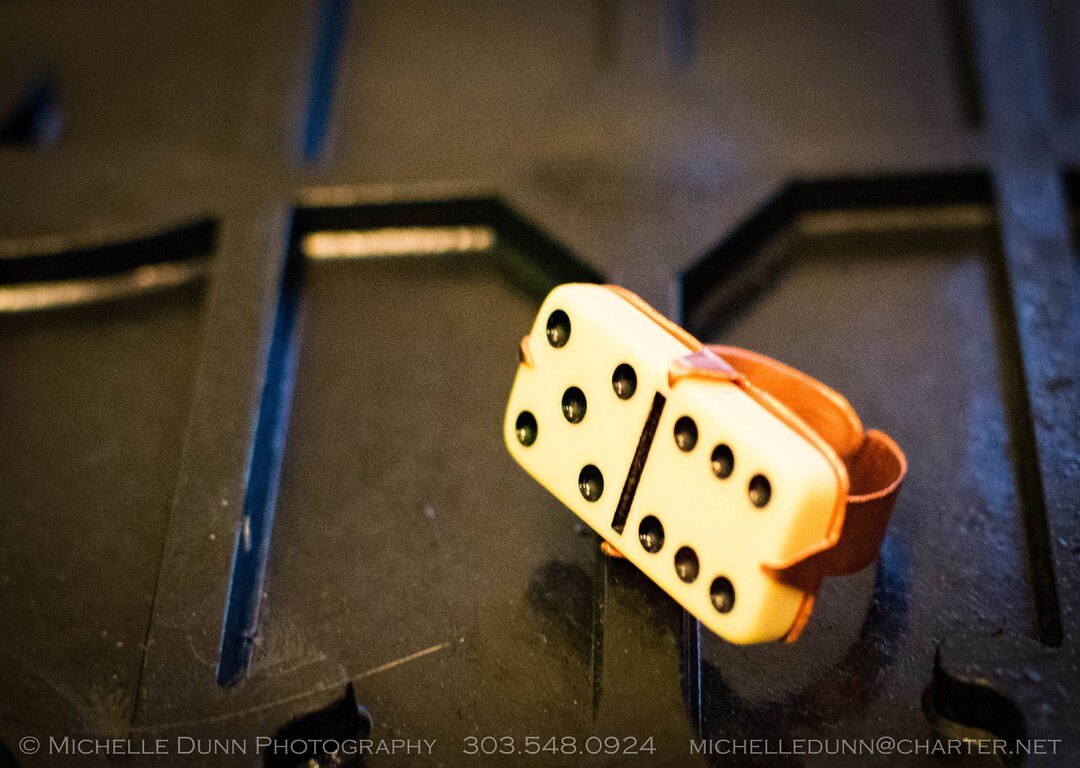 Unique Domino Block Copper Ring - Etsy