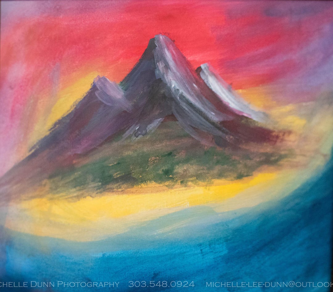 Mystic Mountain - Original Abstract Mountain Landscape Painting - Etsy