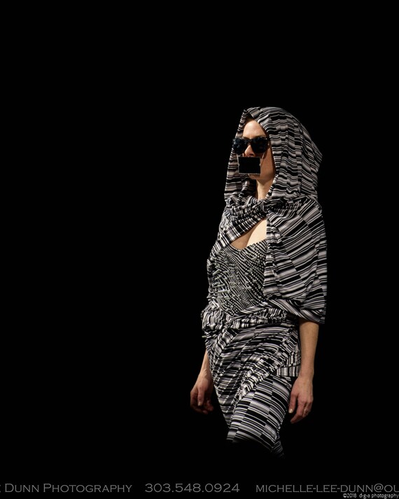 Award Winning Mobius Strip Hooded Jump Suit with Bolt Corset | Etsy