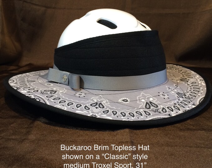 TOPLESS Helmet Hat, Buckaroo Style - Etsy