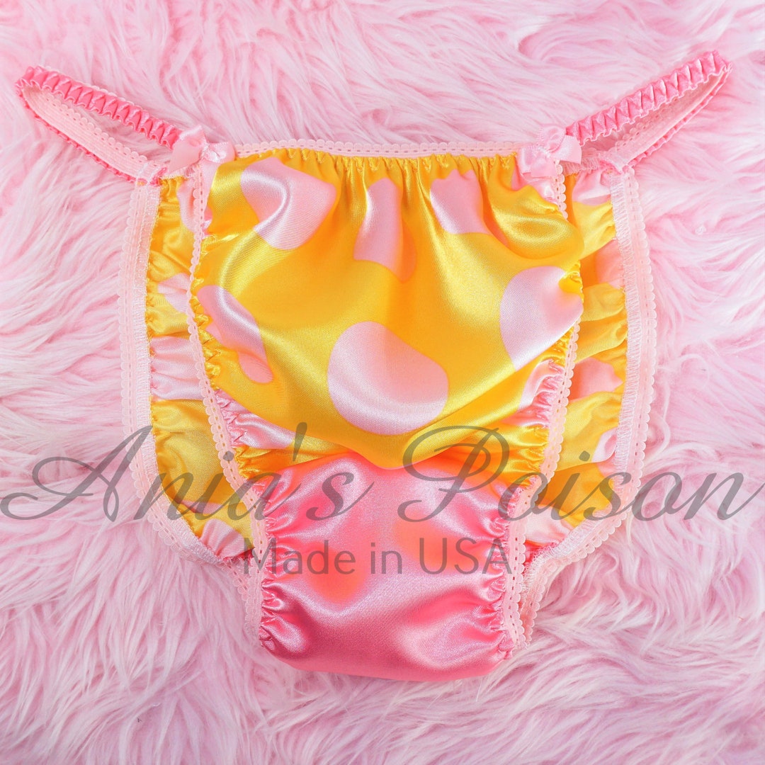 Satin Panties - Ania's Poison Cut Sissy MENS SATIN Polka Dot Pastel ...