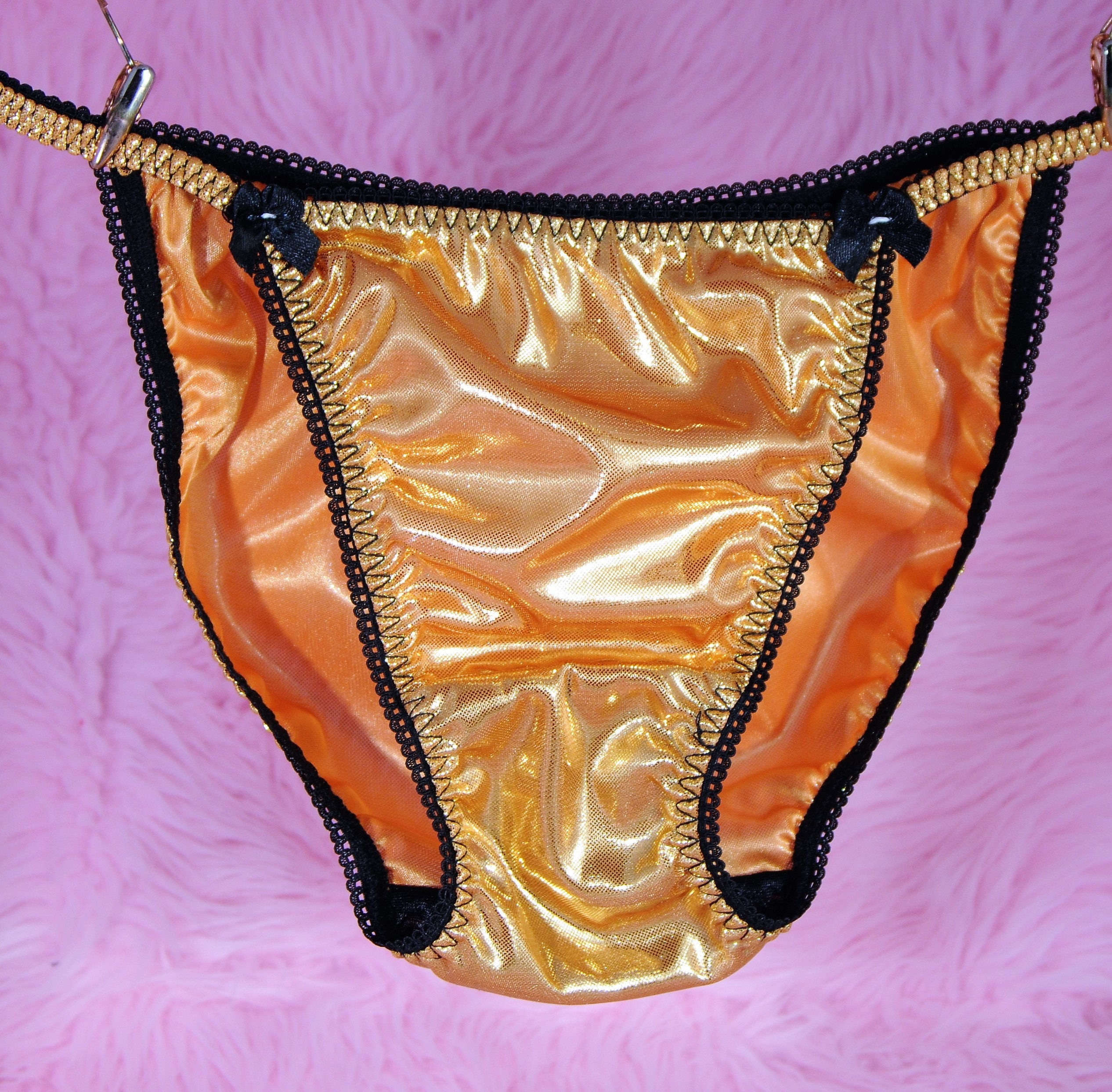 Halloween Sissy Höschen Satin Folie Orange Silky Glänzend Etsy