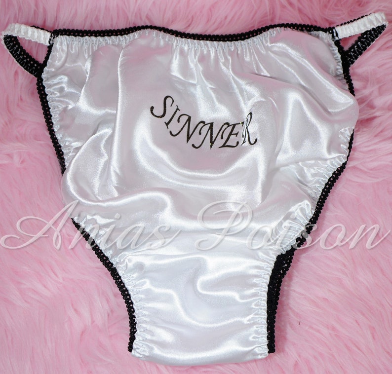 Sissy Panties Naughty Nun Sinner Shiny Wetlook String Bikini Etsy