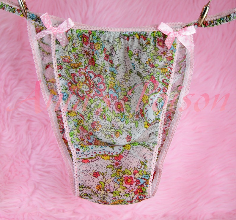 Sissy Panties Sheer Chiffon Floral Hippie Print Maid Girly Etsy