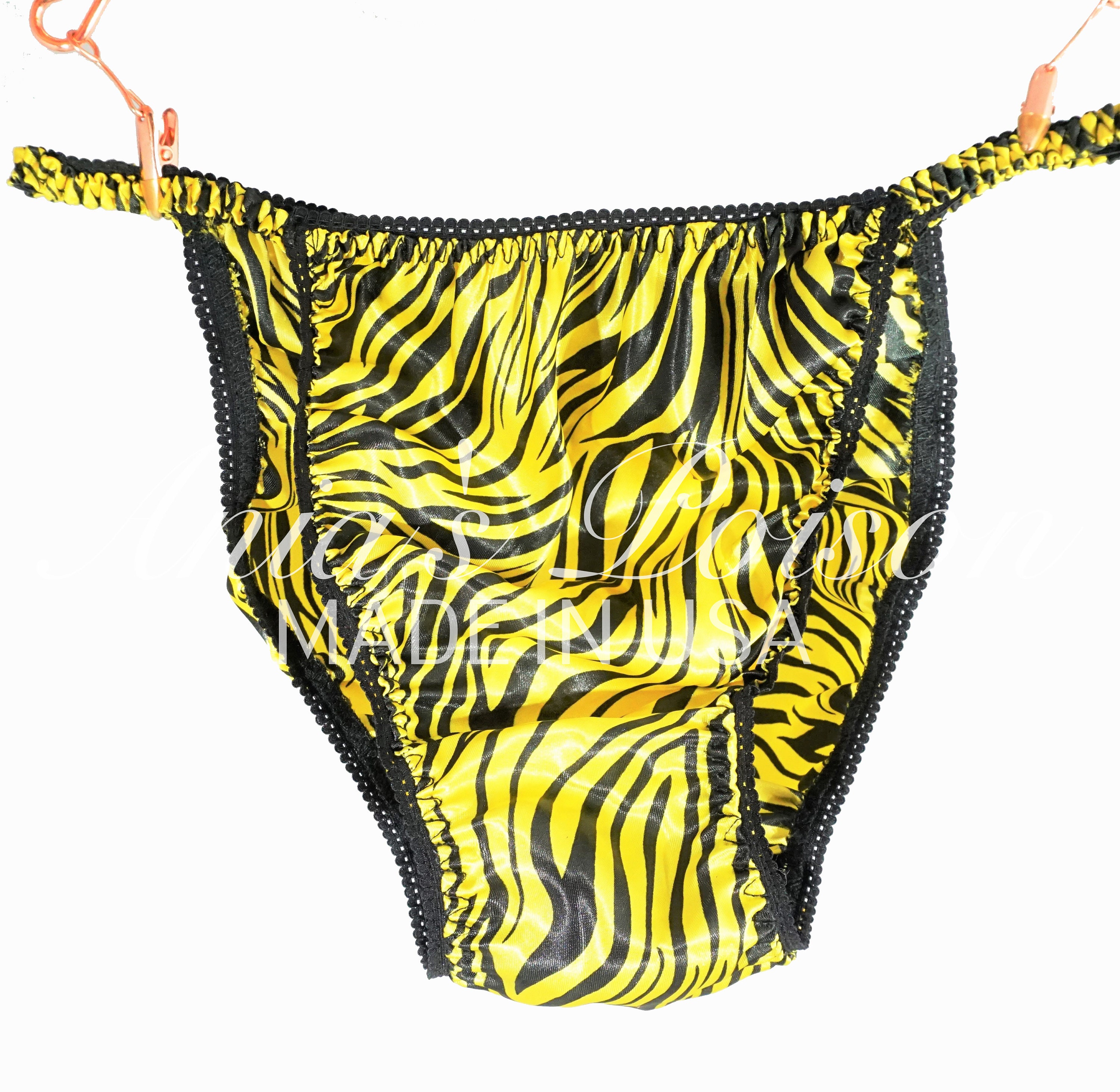 SISSY Silky Satin Panties String Bikini for MEN Animal Zebra Leopard ...