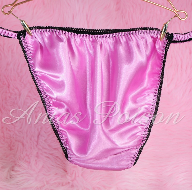 Missy Panties En Rose Pink Shiny Wetlook Cuerda Bikini Etsy España