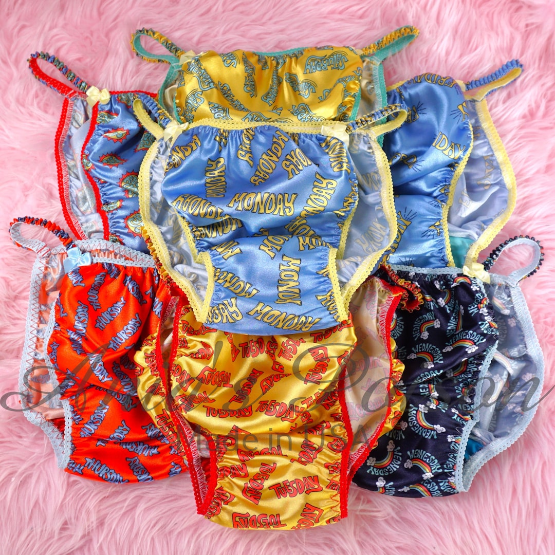 MENS Ania's Poison Cut - Days of the Week Monday - Sunday Satin Silky ...