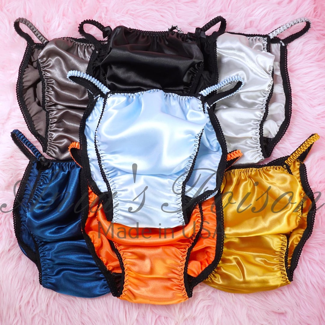 SISSY Silky Satin Panties / Bra / Skirt String Bikini for MEN Solids ...