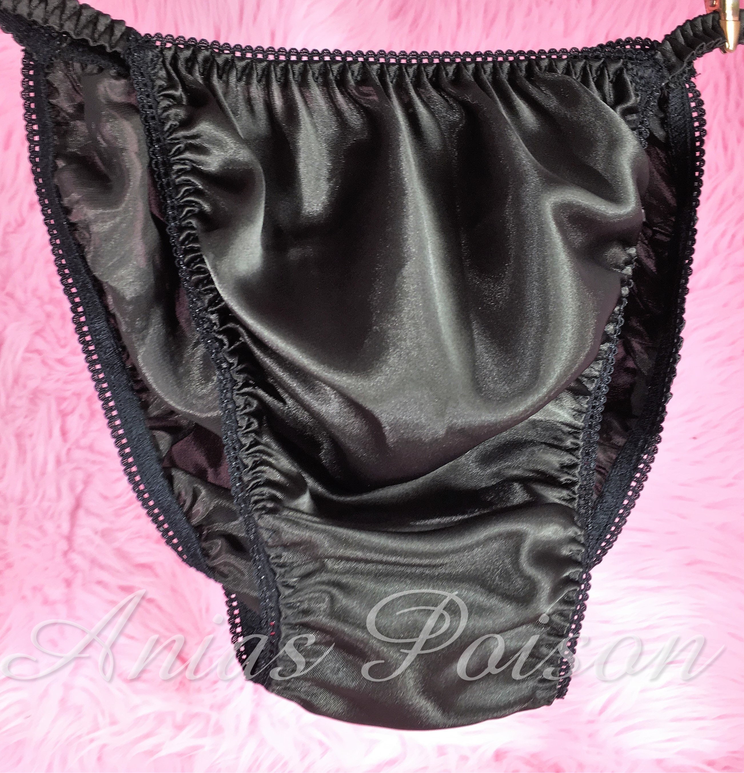 Sissy Panties Black Satin Real Men Wear Panties Etsy