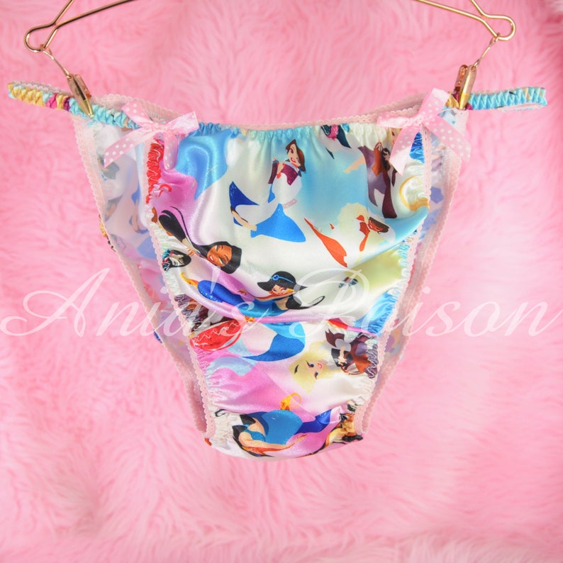 Sissy Satin Panties Ombre Favorite Princess Characters Print Etsy