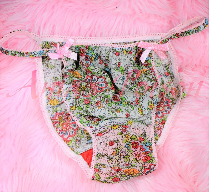 Sissy Panties Sheer Chiffon Floral Hippie Print Maid Girly Etsy