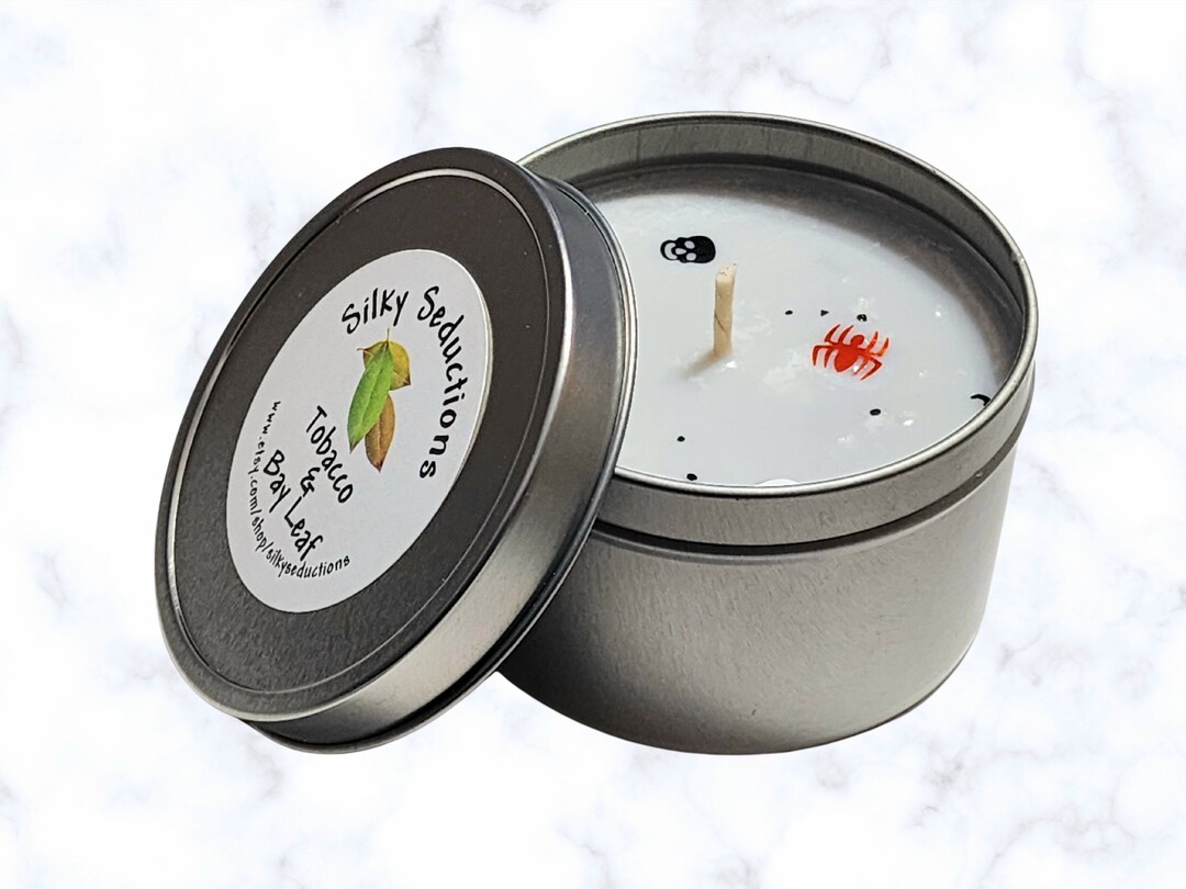Tobacco & Bay Leaf Soy Candle | Fall Candles | Man Candle | Halloween ...