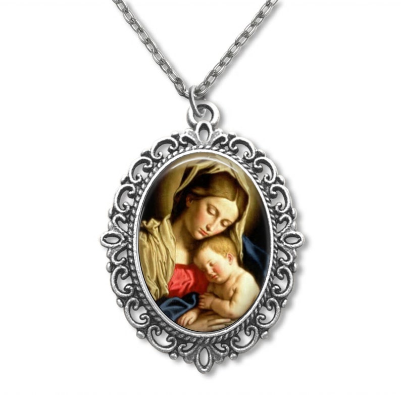 Mary Medal Baby Jesus Religious Medal Catholic Gift - Etsy