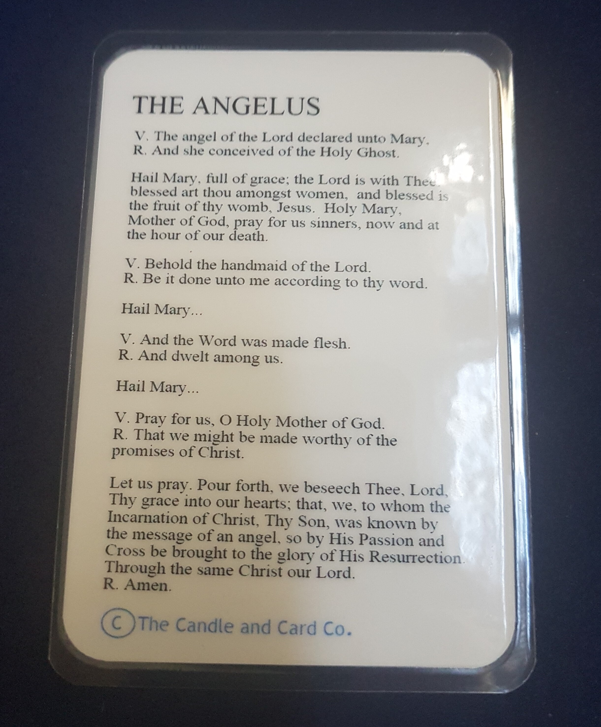 The Angelus, Prayer Card, Angelus Prayer, Religious Card, Prayer Cards ...