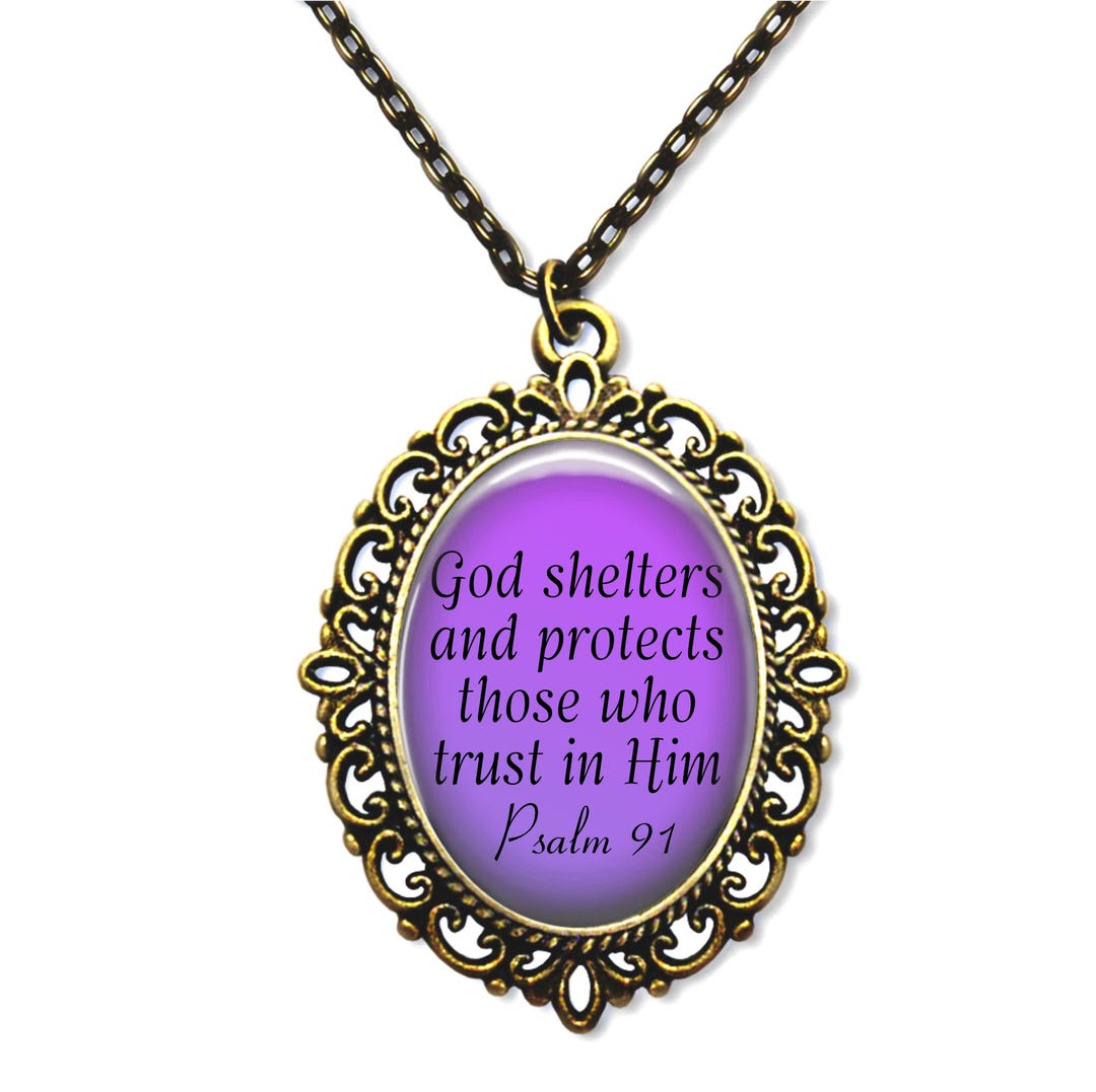 Psalm 91 Religious Medal, God Shelters and Protects, Christian ...